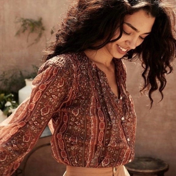 Doen | Tops | Doen Camina Top Earth Mandevilla Vine Floral Print Size ...